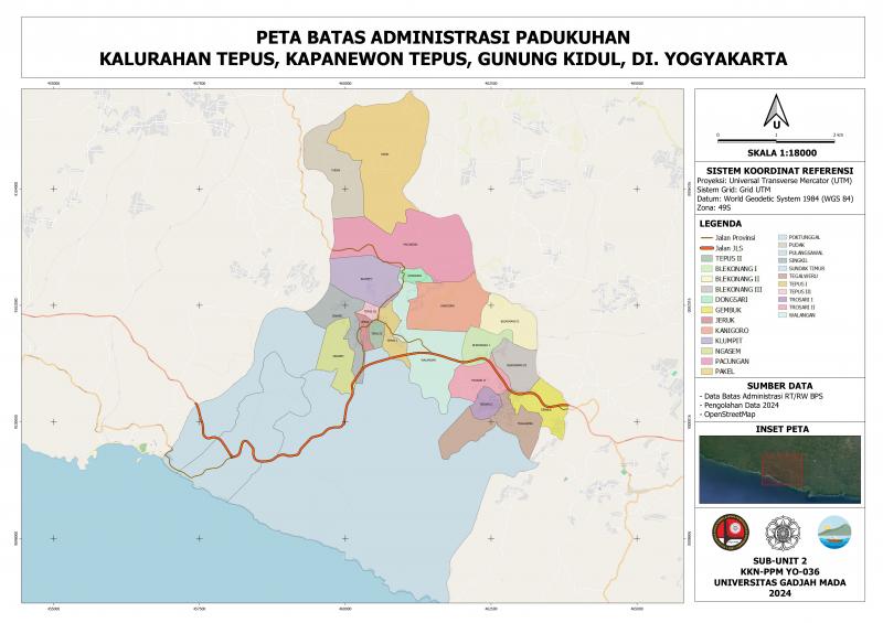 Peta Kalurahan Tepus